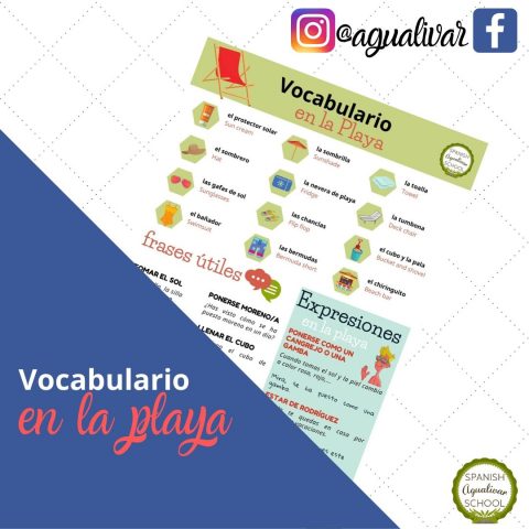 Vocabulario en la playa - Agualivar Spanish School